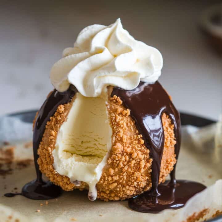 Easy Air Fryer Fried Ice Cream with a Perfect Crunch