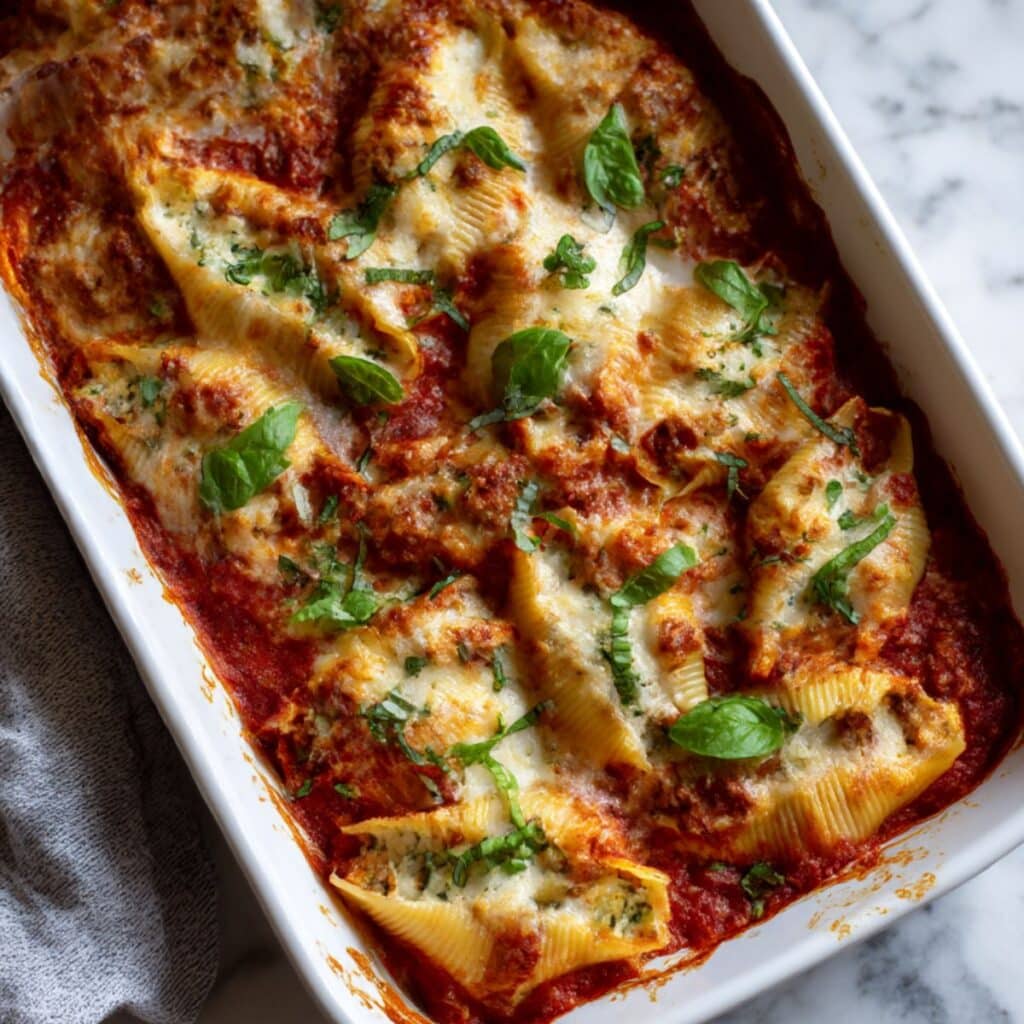Easy Stuffed Shells Recipe with Ricotta and Meat