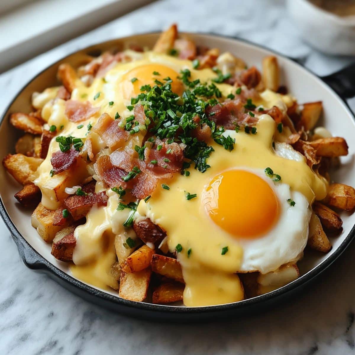 Easy Breakfast Poutine with Hollandaise Sauce : Pure Brunch Magic