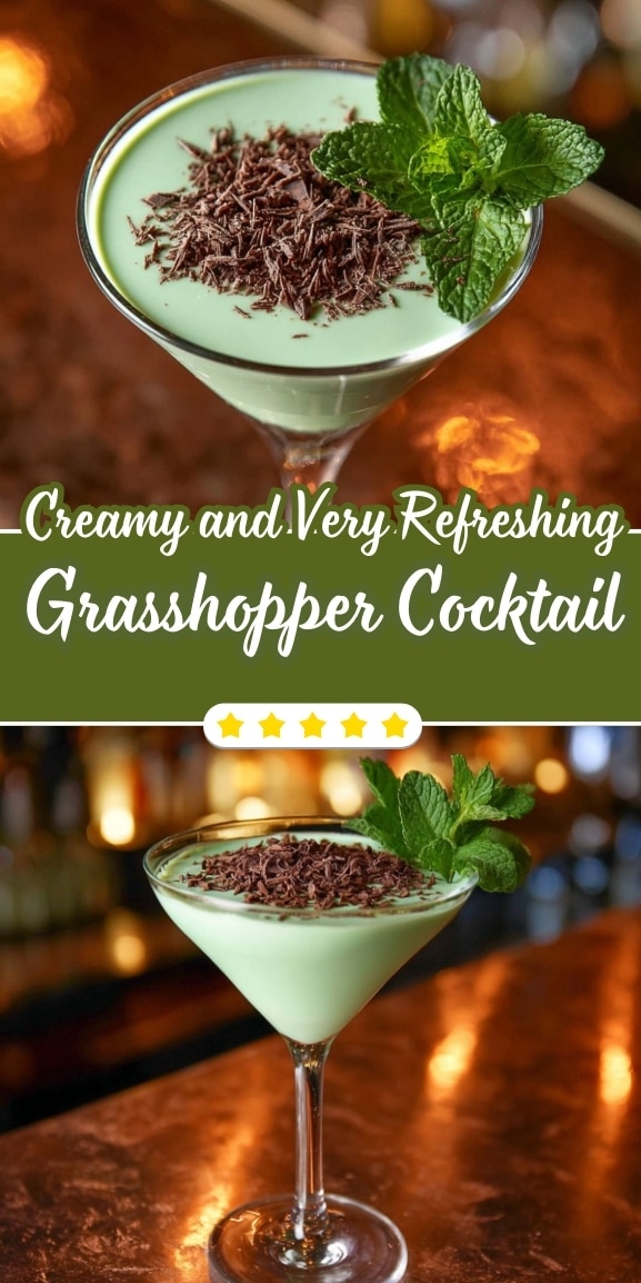 Best Grasshopper Cocktail Recipe with Mint and Chocolate