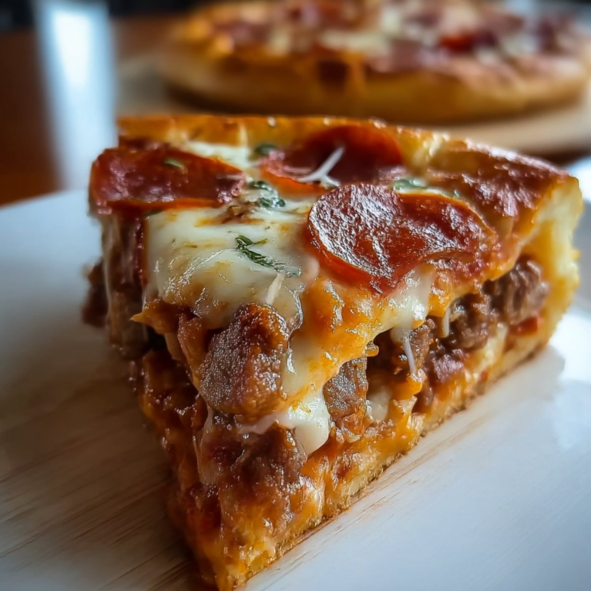 Easy Pizza Burger Pie Recipe (Uses Refrigerated Dough)