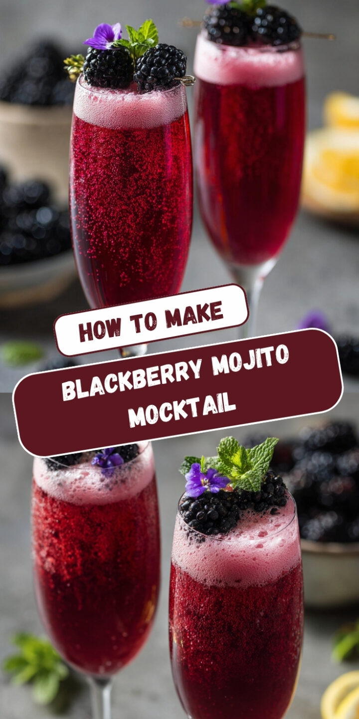 10 Minute Easy Blackberry Mojito Mocktail Recipe